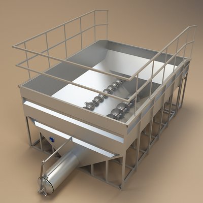 Grape receiving hopper